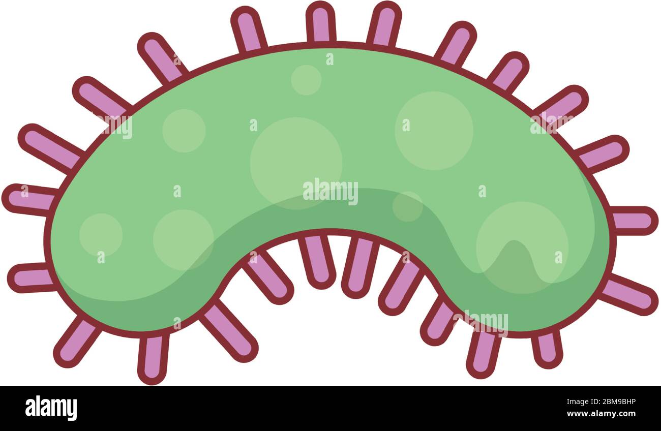 virus flat style icon design, Bacterium organism molecule and infection ...