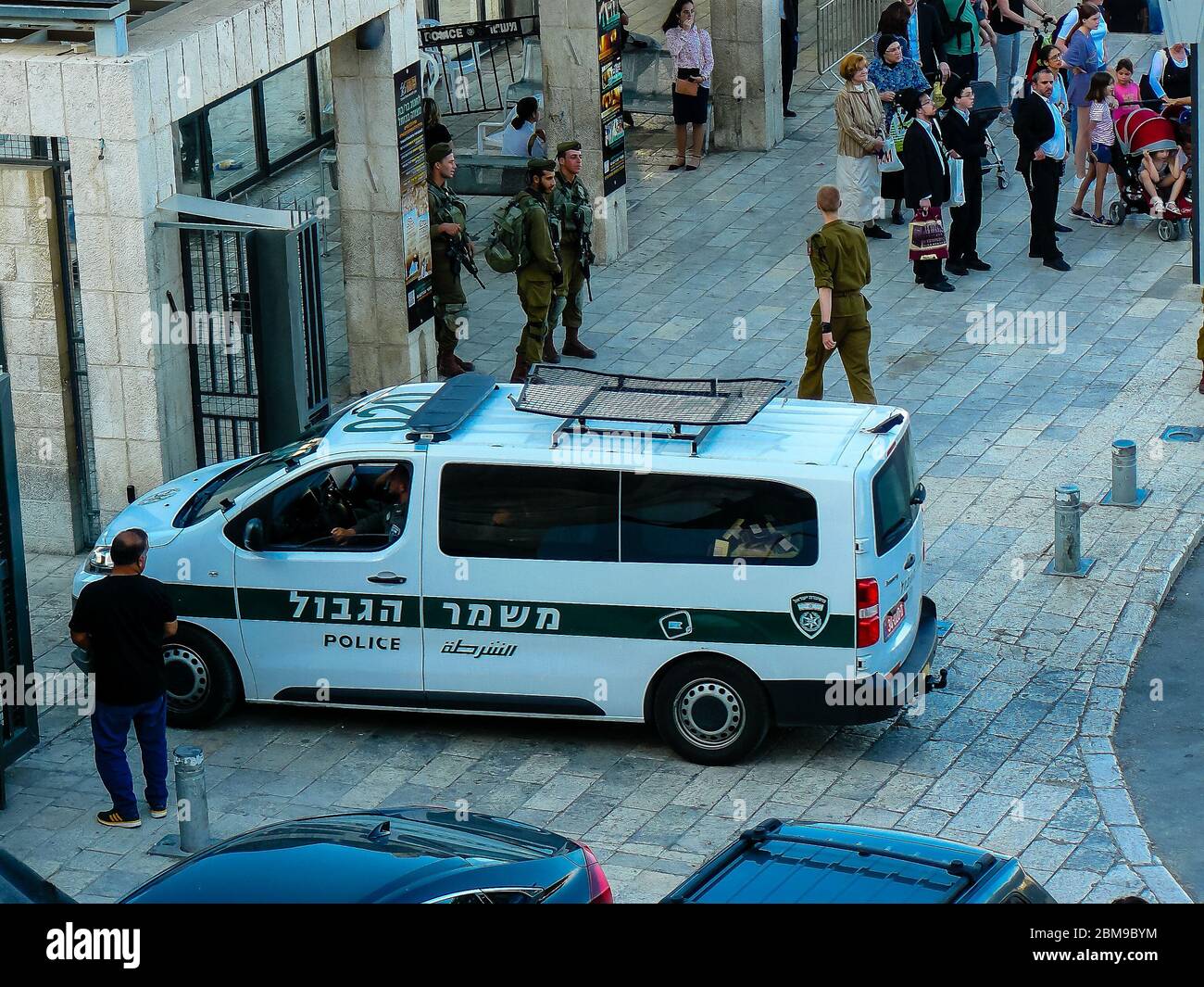 Jerusalem Israel May 31, 2018 View of a Israeli police car at the ...