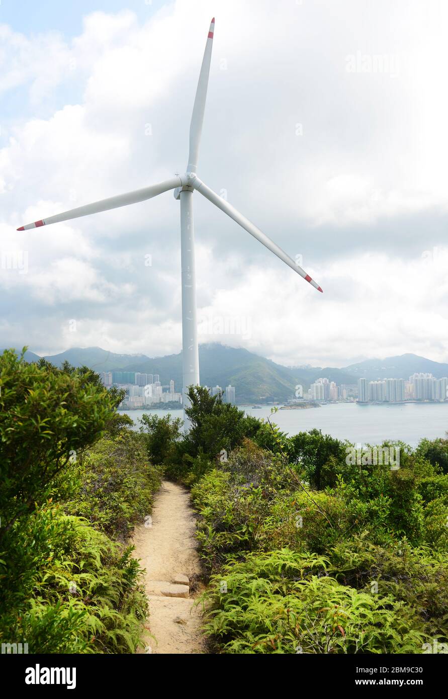 The wind turbine on Lamma island in Hong Kong Stock Photo - Alamy