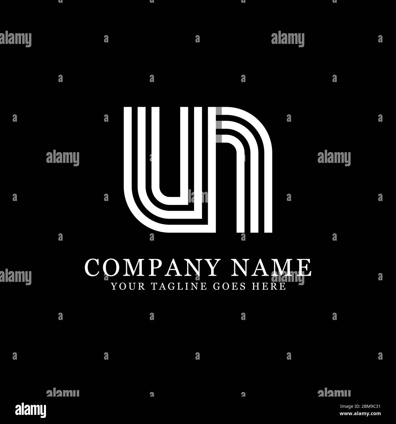 Creative monogram UN logo design vector, initial name logo inspiration ...