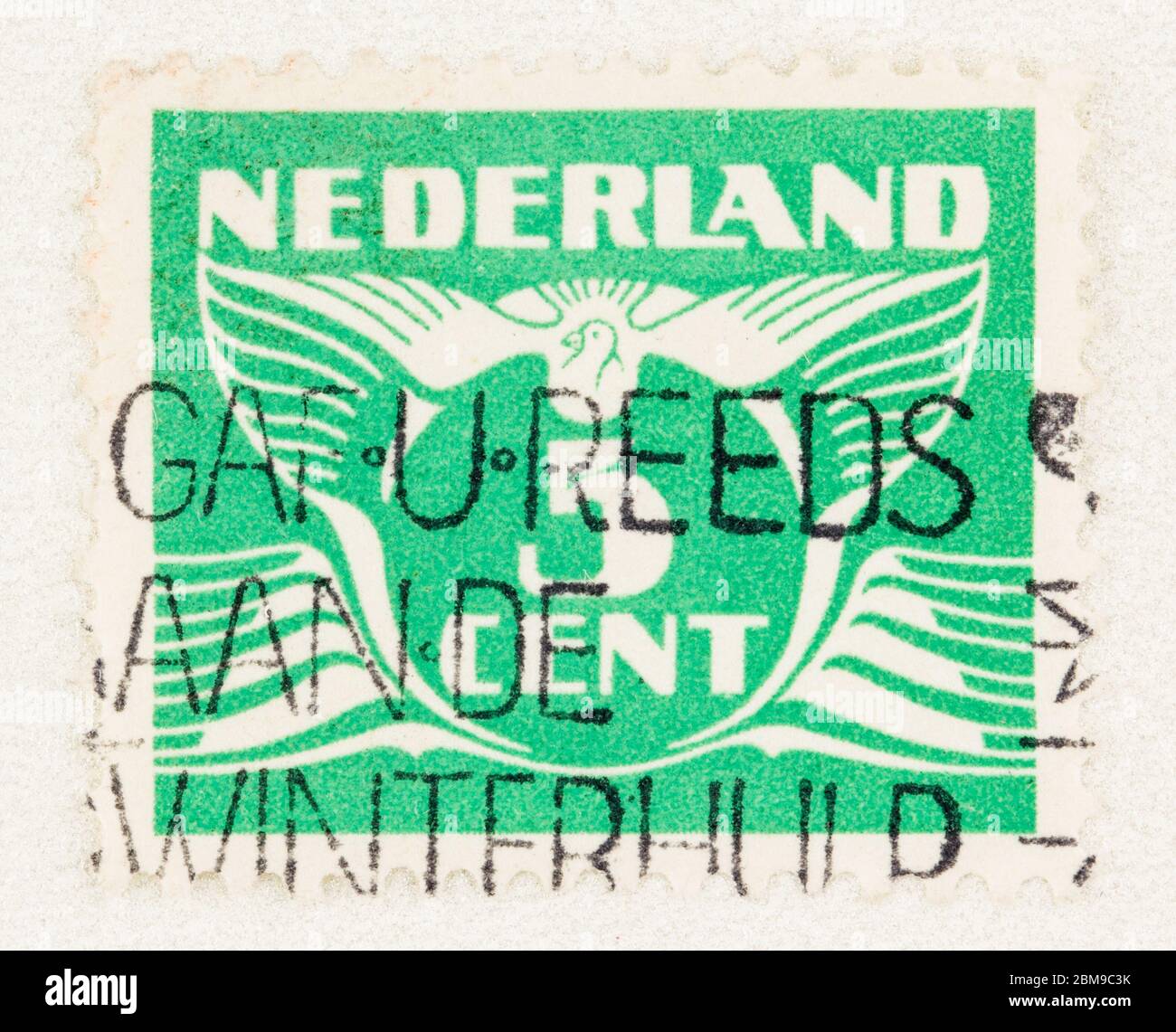 SEATTLE WASHINGTON - May 2, 2020: 1941 green Netherlands stamp ...