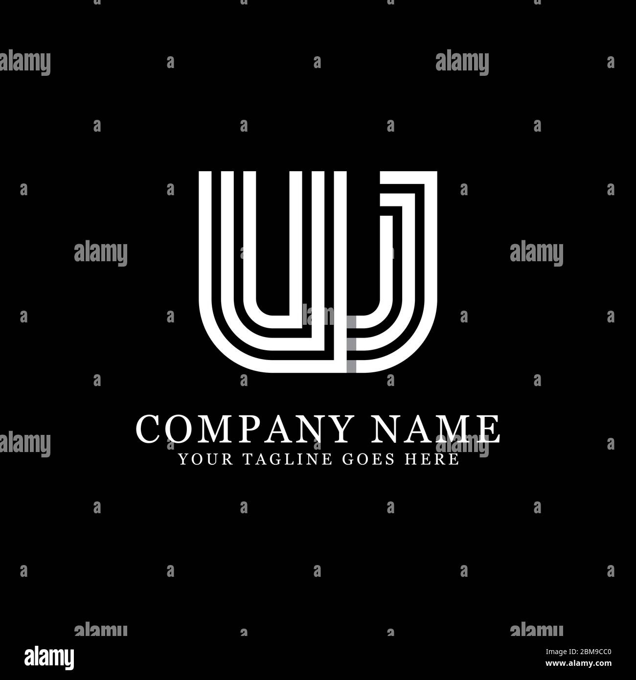 Creative monogram UJ logo design vector, initial name logo inspiration ...