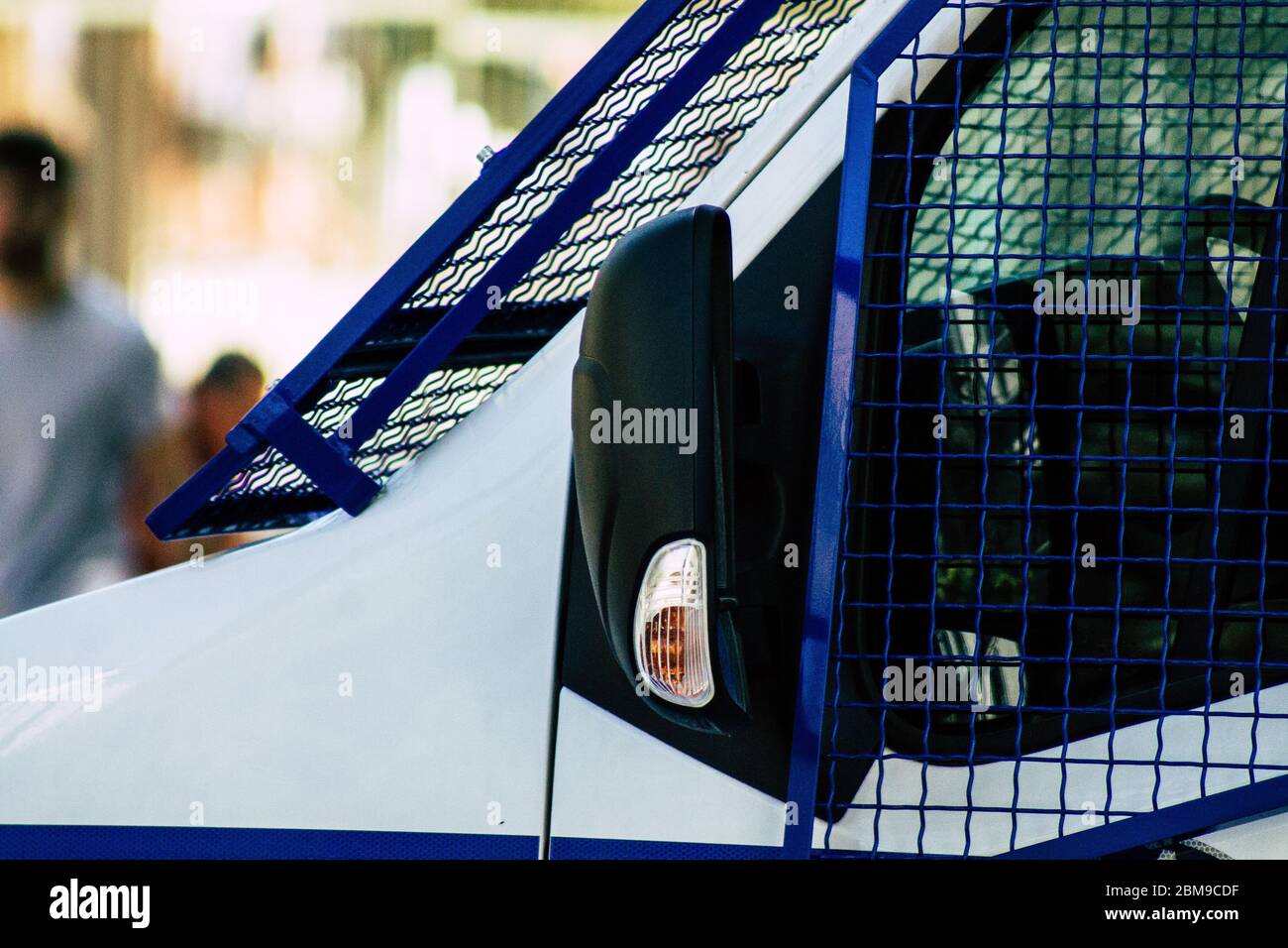 Athens Greece August 28, 2019 View of a Greek police car parked front ...