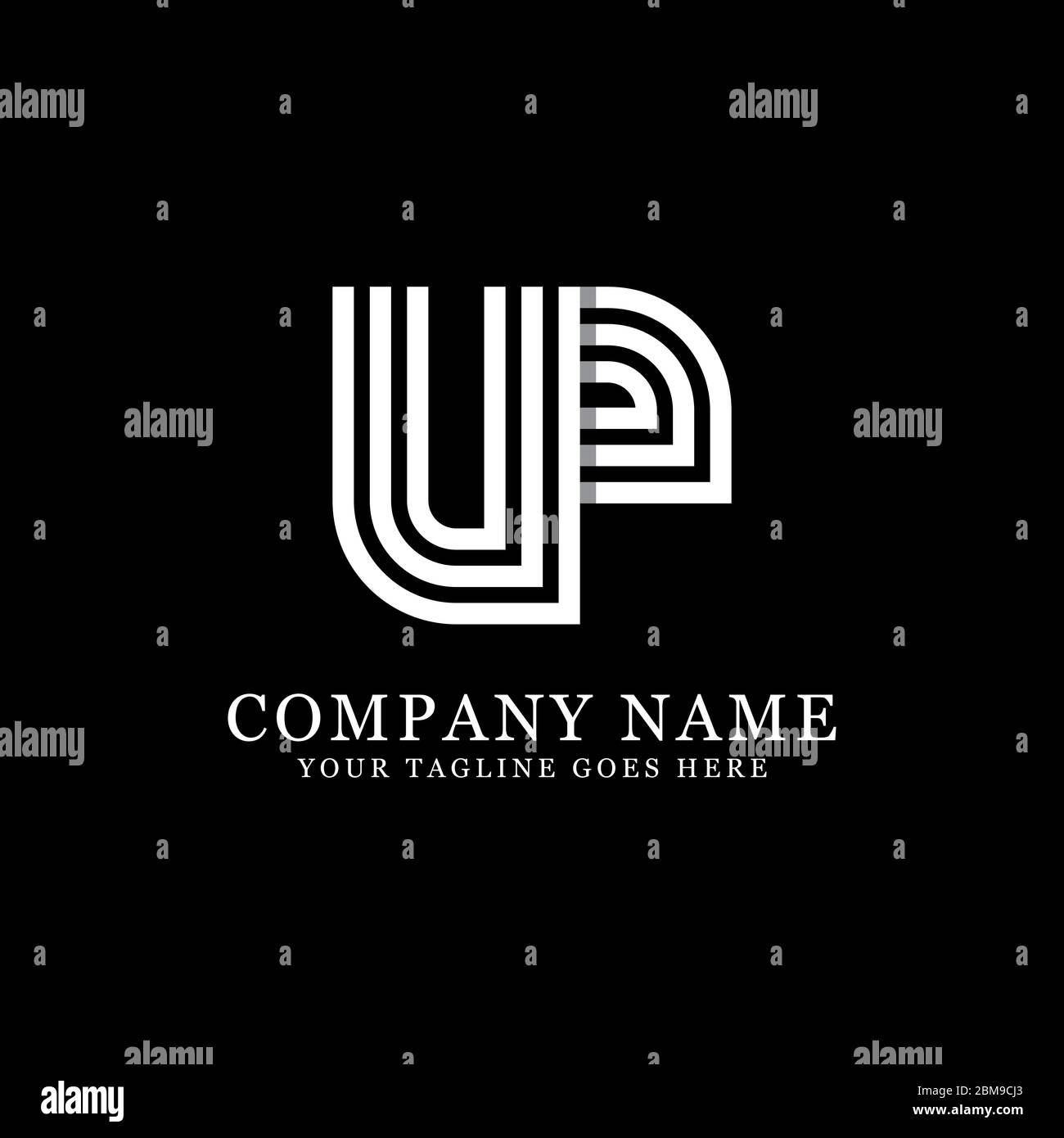 Creative monogram UP logo design vector, initial name logo inspiration ...