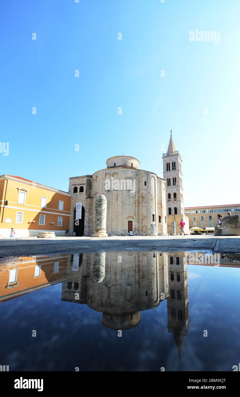 The Church of St Donatus and its Bell tower in the center of old Zadar ...