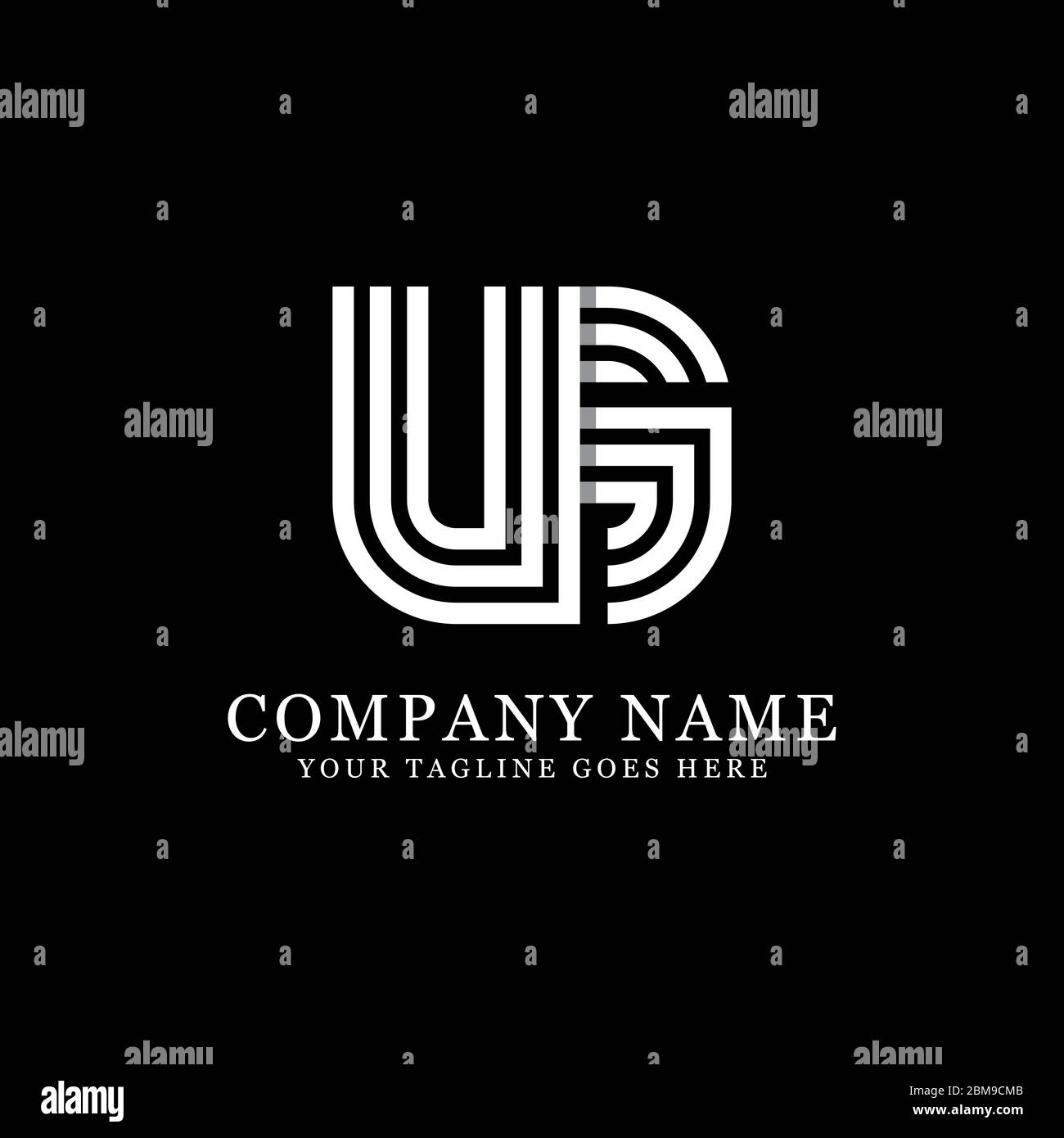 Creative monogram UG logo design vector, initial name logo inspiration ...