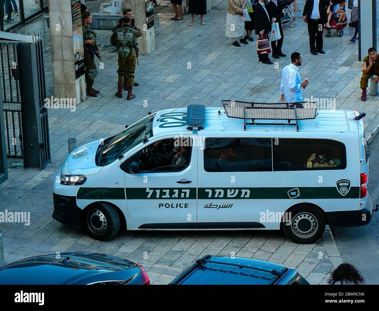Jerusalem Israel May 31, 2018 View of a Israeli police car at the ...