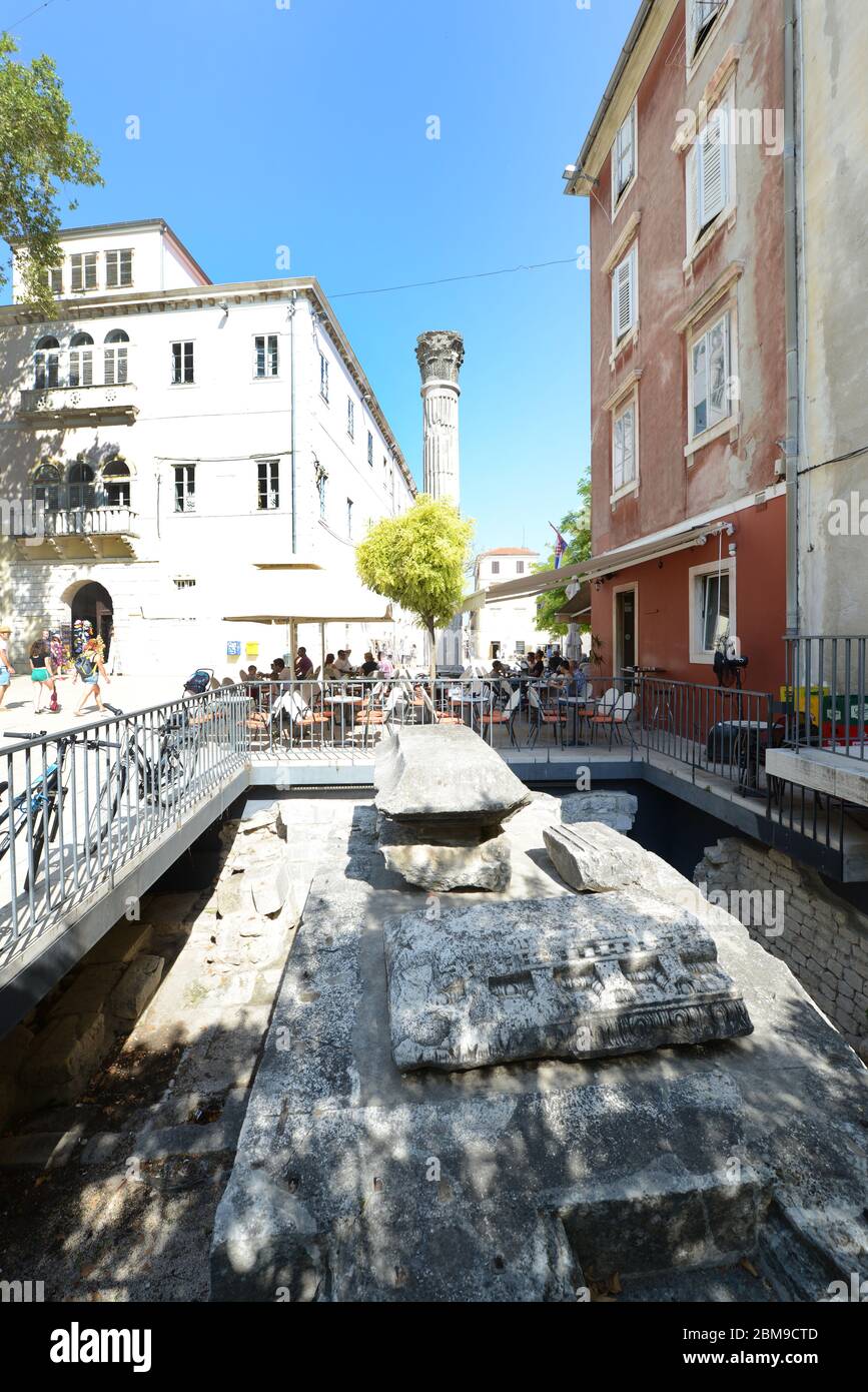 5 wells square in the old town of Zadar, Croatia Stock Photo - Alamy
