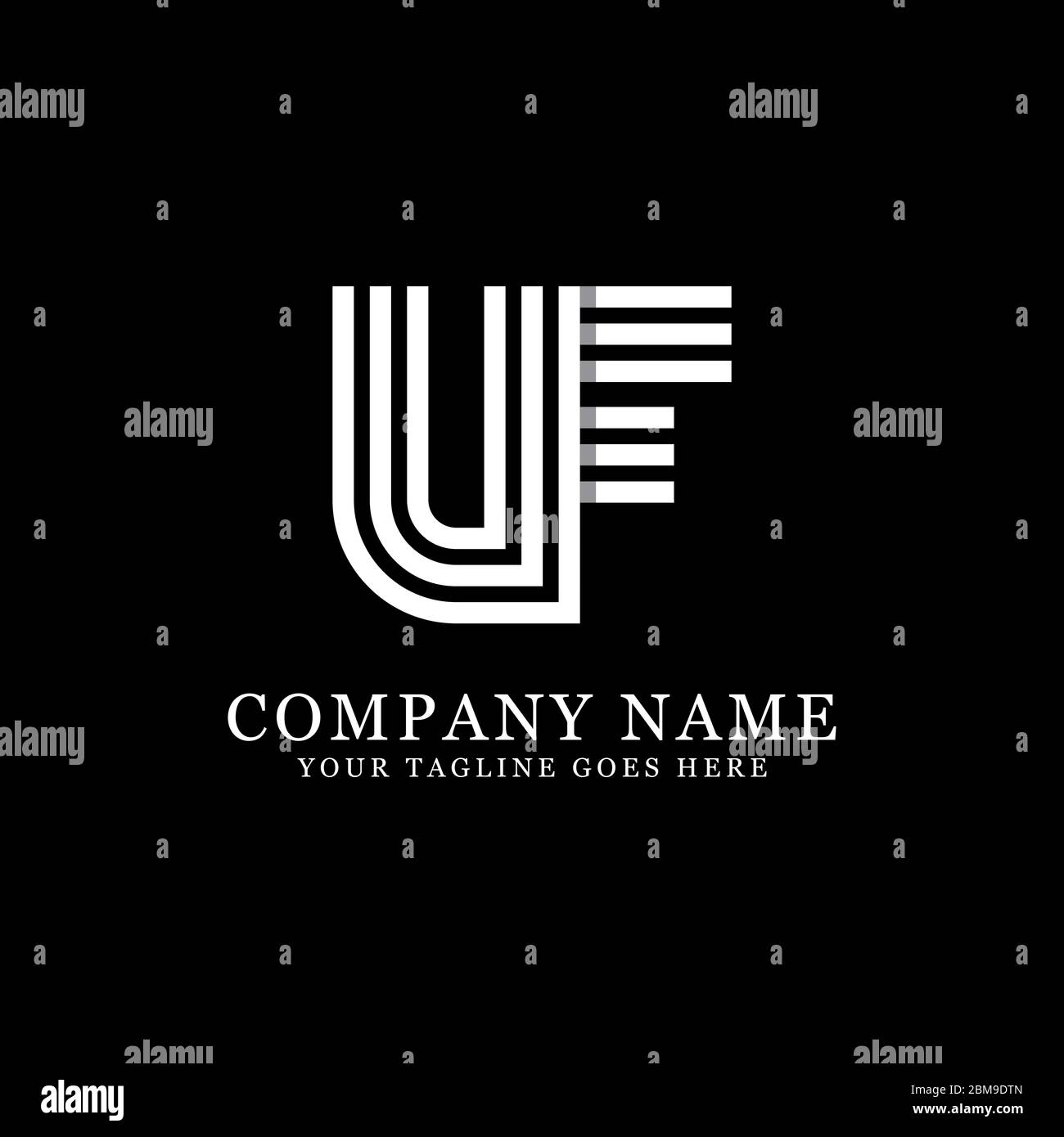 Creative monogram UF logo design vector, initial name logo inspiration ...