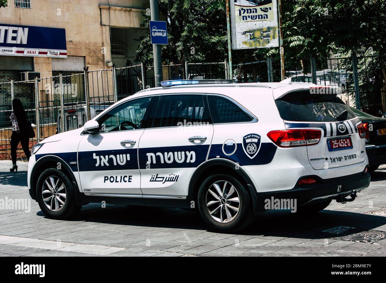 Jerusalem israel June 08, 2018 View of Israeli police car in Jaffa ...