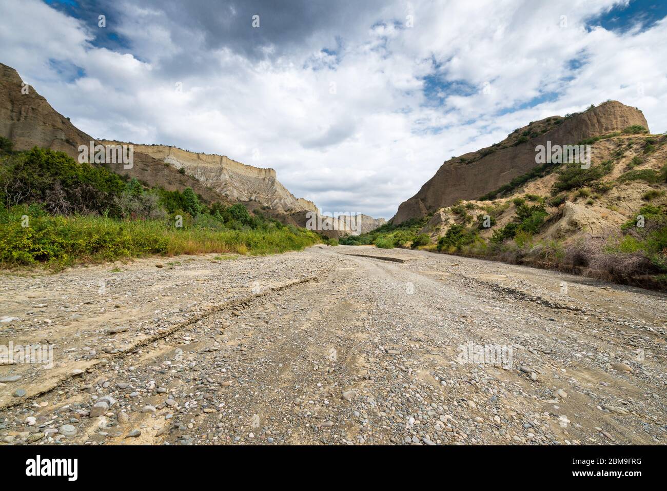Georgia, Vashlovani National Park the driest deserts. Panoramic view of ...