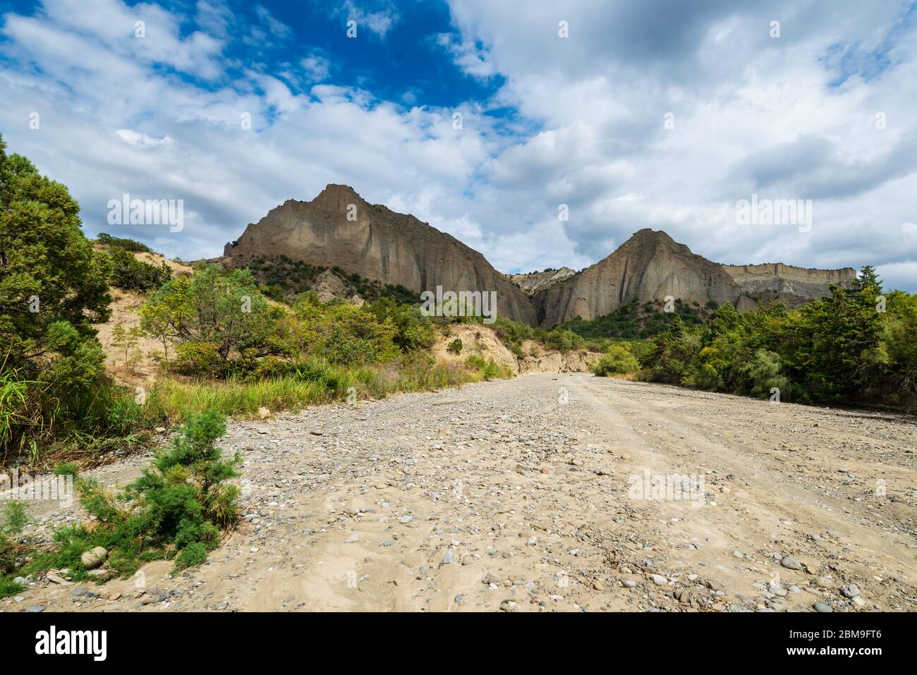 Georgia, Vashlovani National Park the driest deserts. Panoramic view of ...