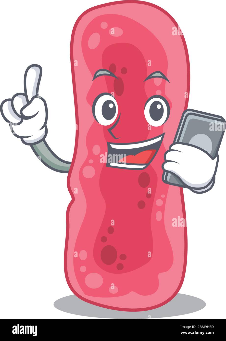 Shigella Sonnei cartoon character speaking on phone Stock Vector Image ...