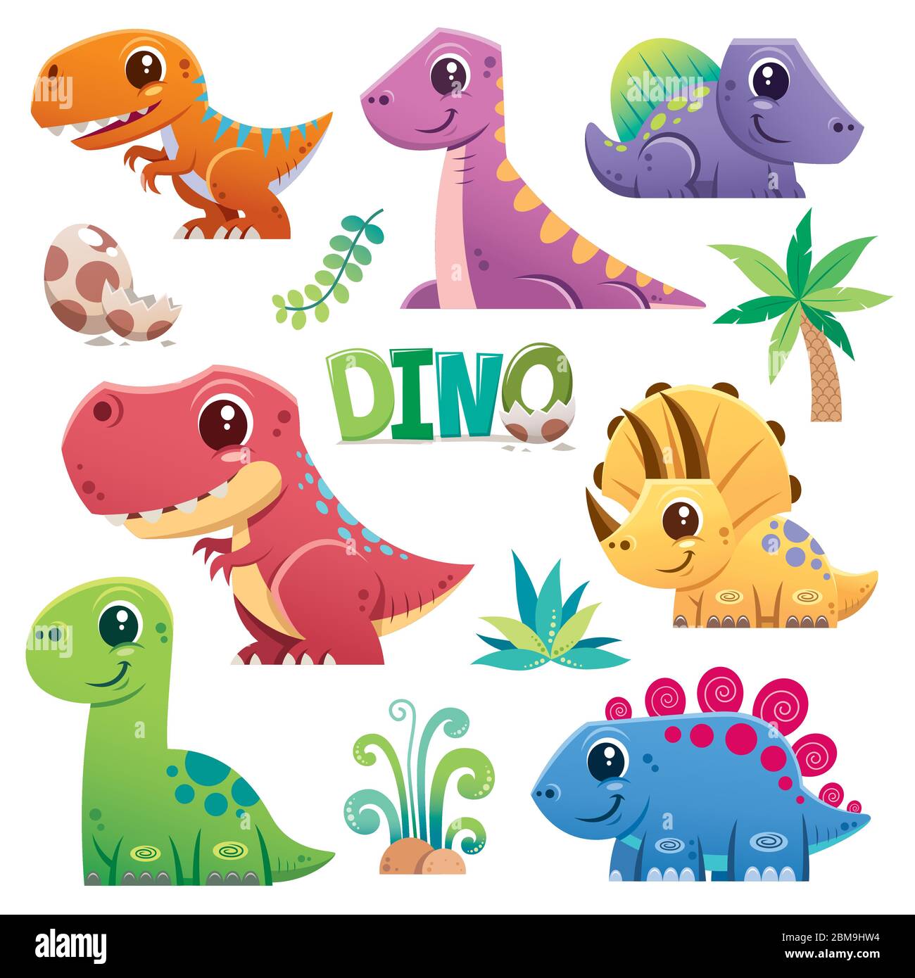 Vector Illustration of Sea animals Cartoon set Stock Vector Image & Art ...