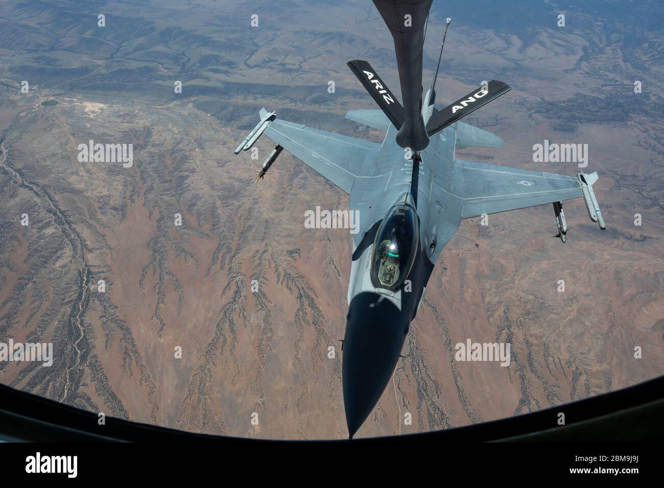An F-16 Fighting Falcon from the Arizona Air National Guard’s 162nd ...