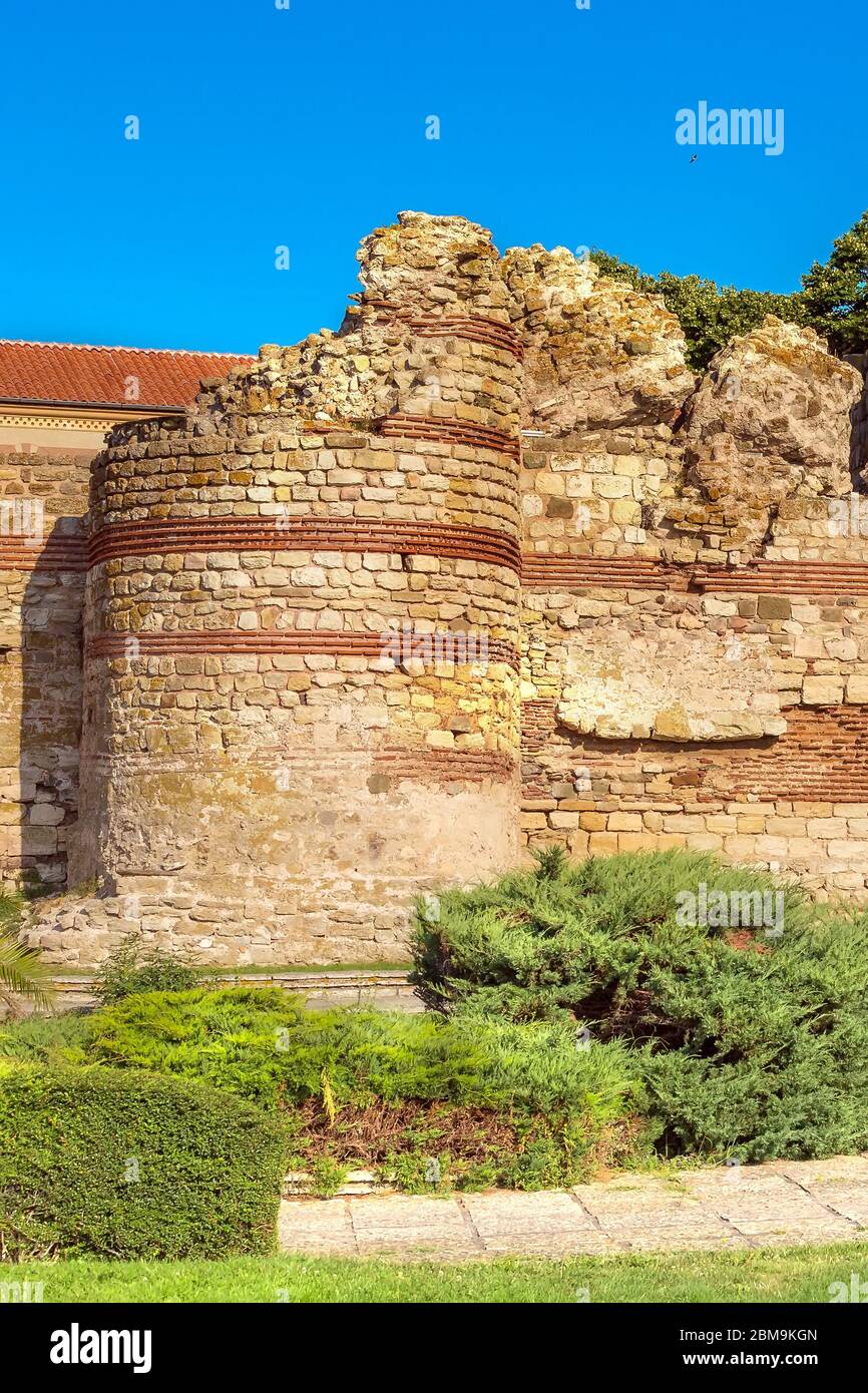 Nessebar, Bulgaria old town ruins of Nesebur, ancient city on the Black ...