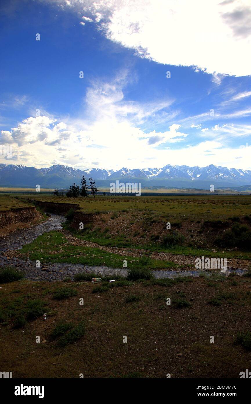 River flowing through steppe hi-res stock photography and images - Alamy