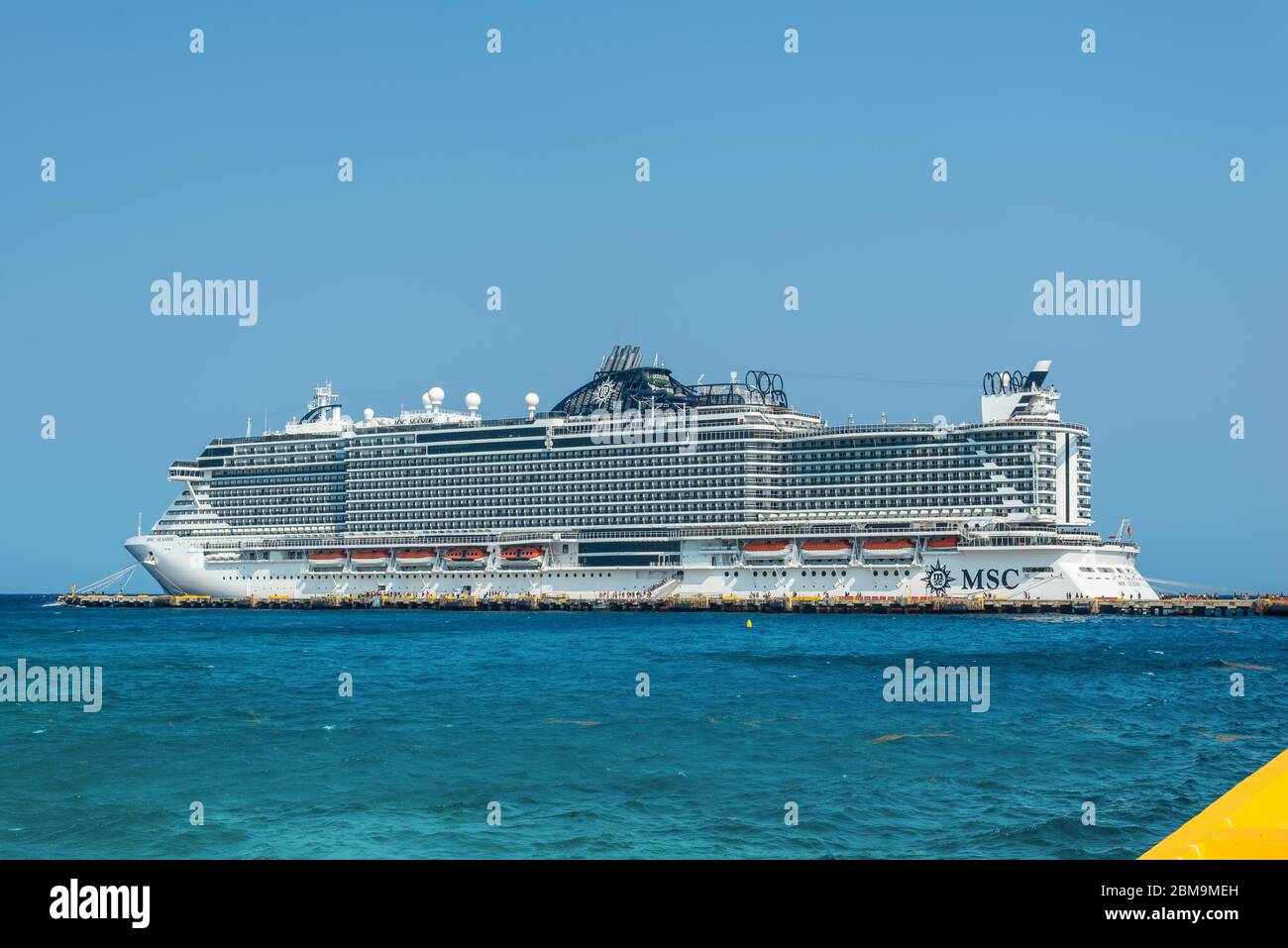 Costa Maya, Mexico - April 25, 2019: Cruise Ship MSC Seaside docked in ...
