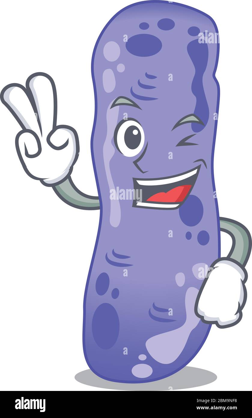 Happy legionella cartoon design concept with two fingers Stock Vector ...