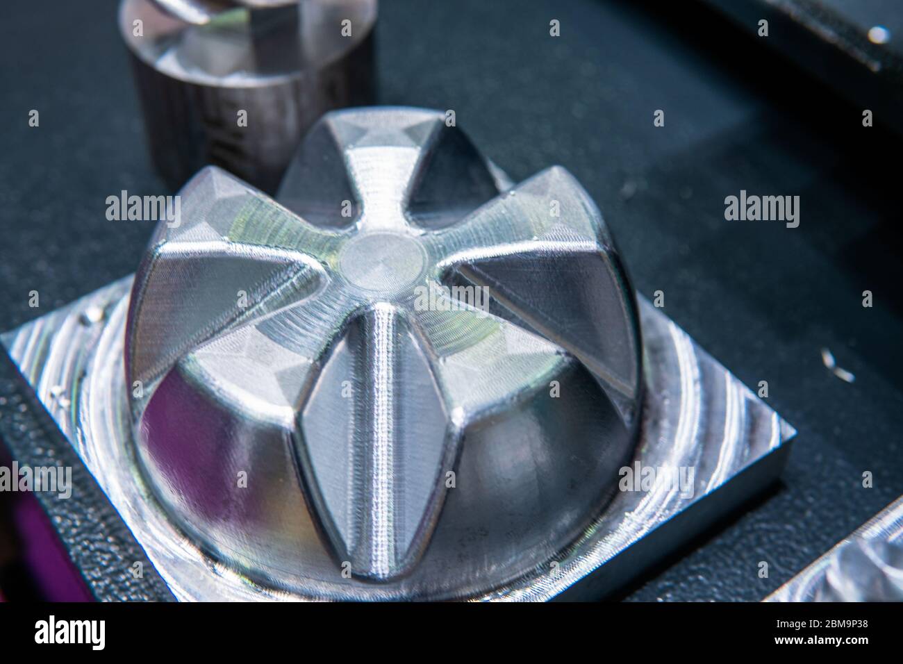 Custom metal part manufactured in CNC milling machine Stock Photo - Alamy