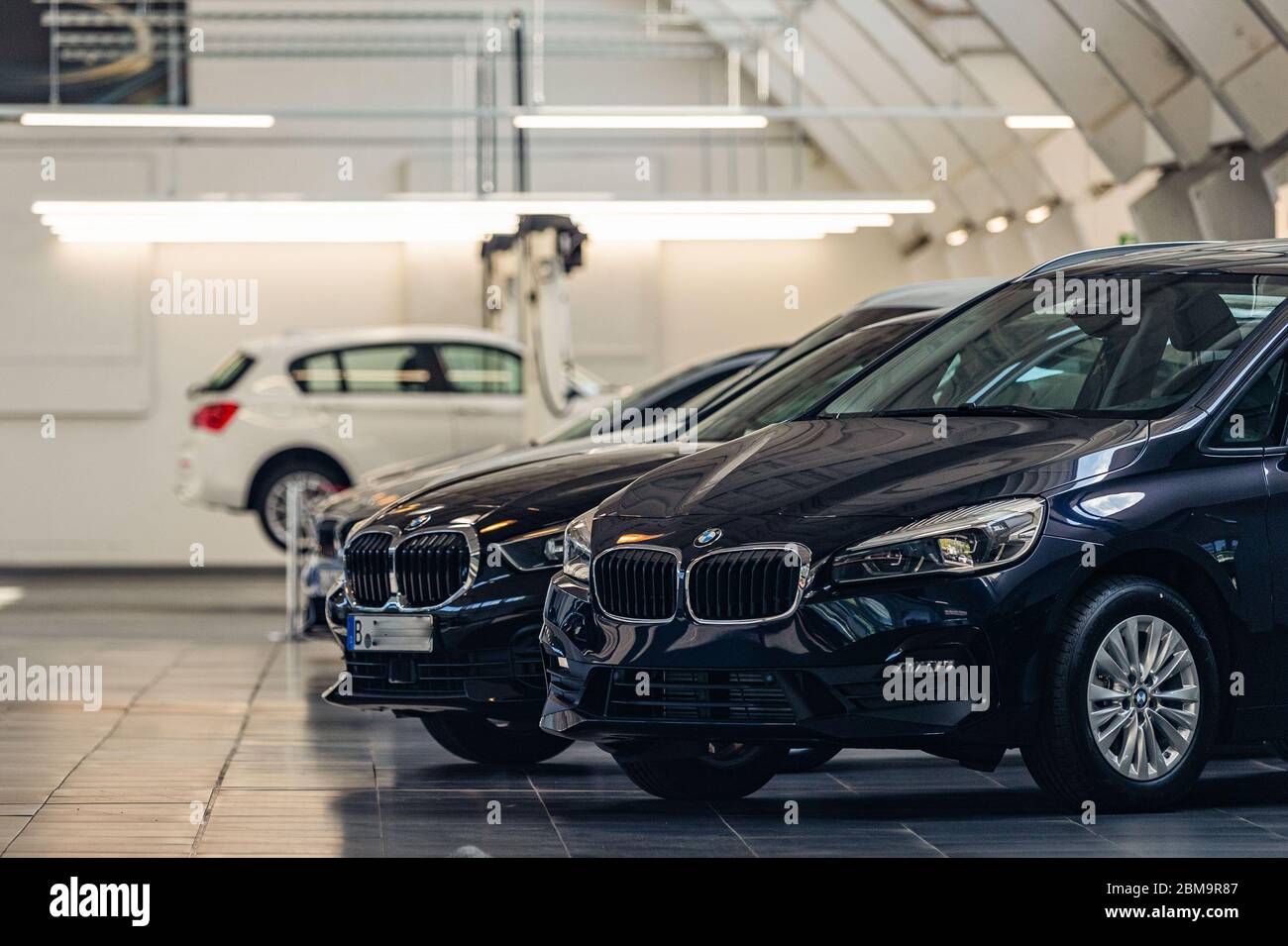 Berlin, Germany. 7th May, 2020. Vehicles are seen at a car dealership ...