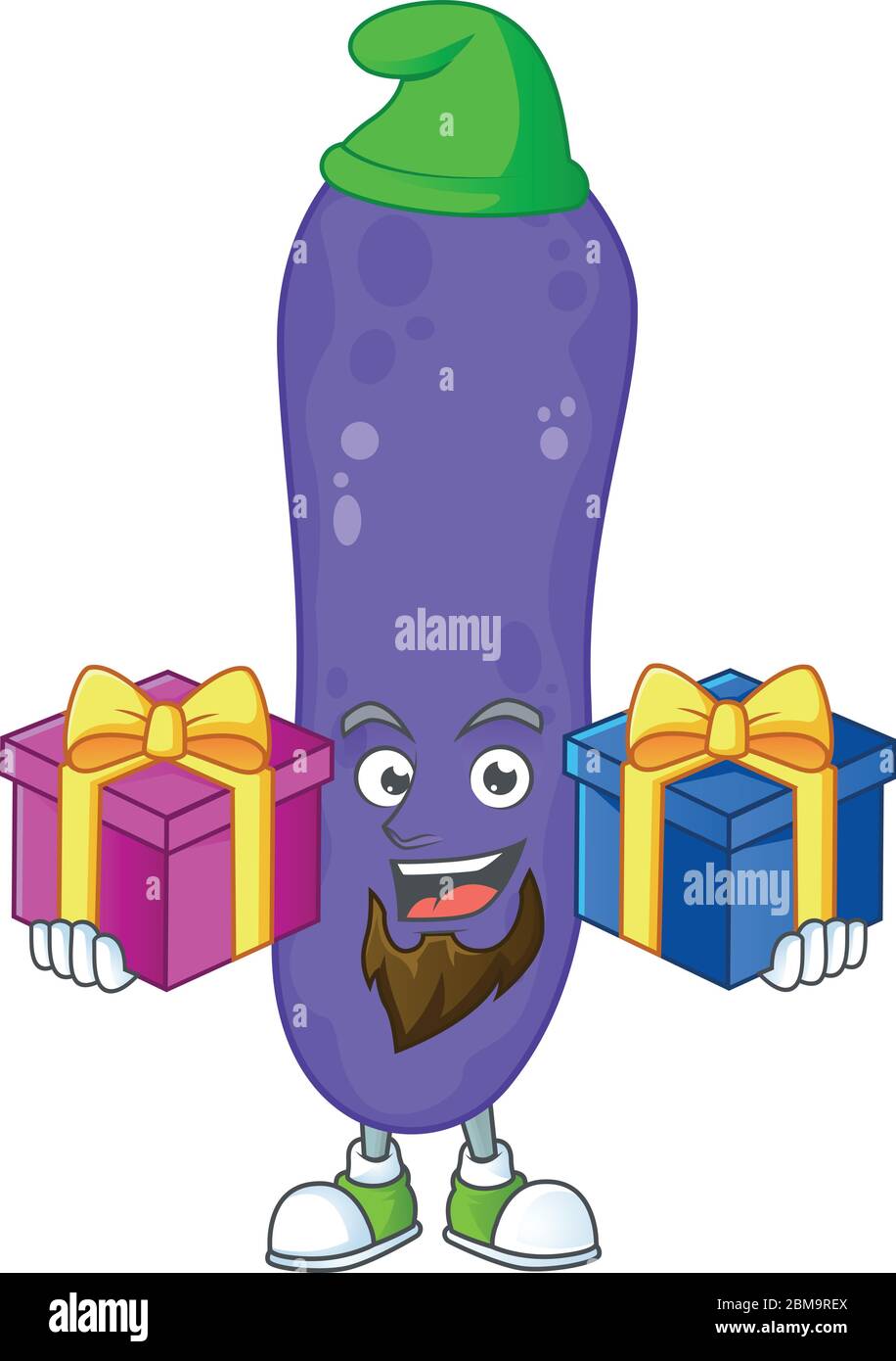 A smiling escherichia coli cartoon design having Christmas gifts Stock ... A smiling escherichia coli cartoon design having Christmas gifts Stock ...