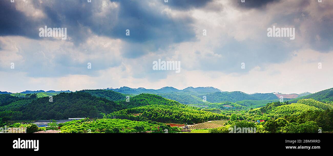 Overhead shot of rural sunset lake scenery Stock Photo - Alamy