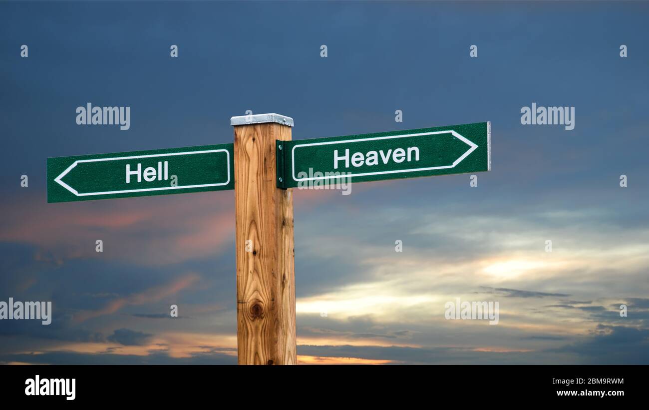 Heaven And Hell Sign