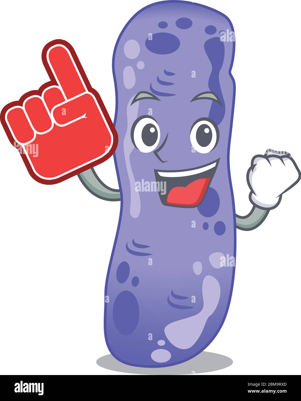 Legionella presented in cartoon character design with Foam finger Stock ...