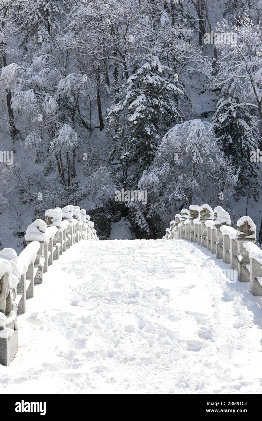Winter landscape bridge hi-res stock photography and images - Alamy