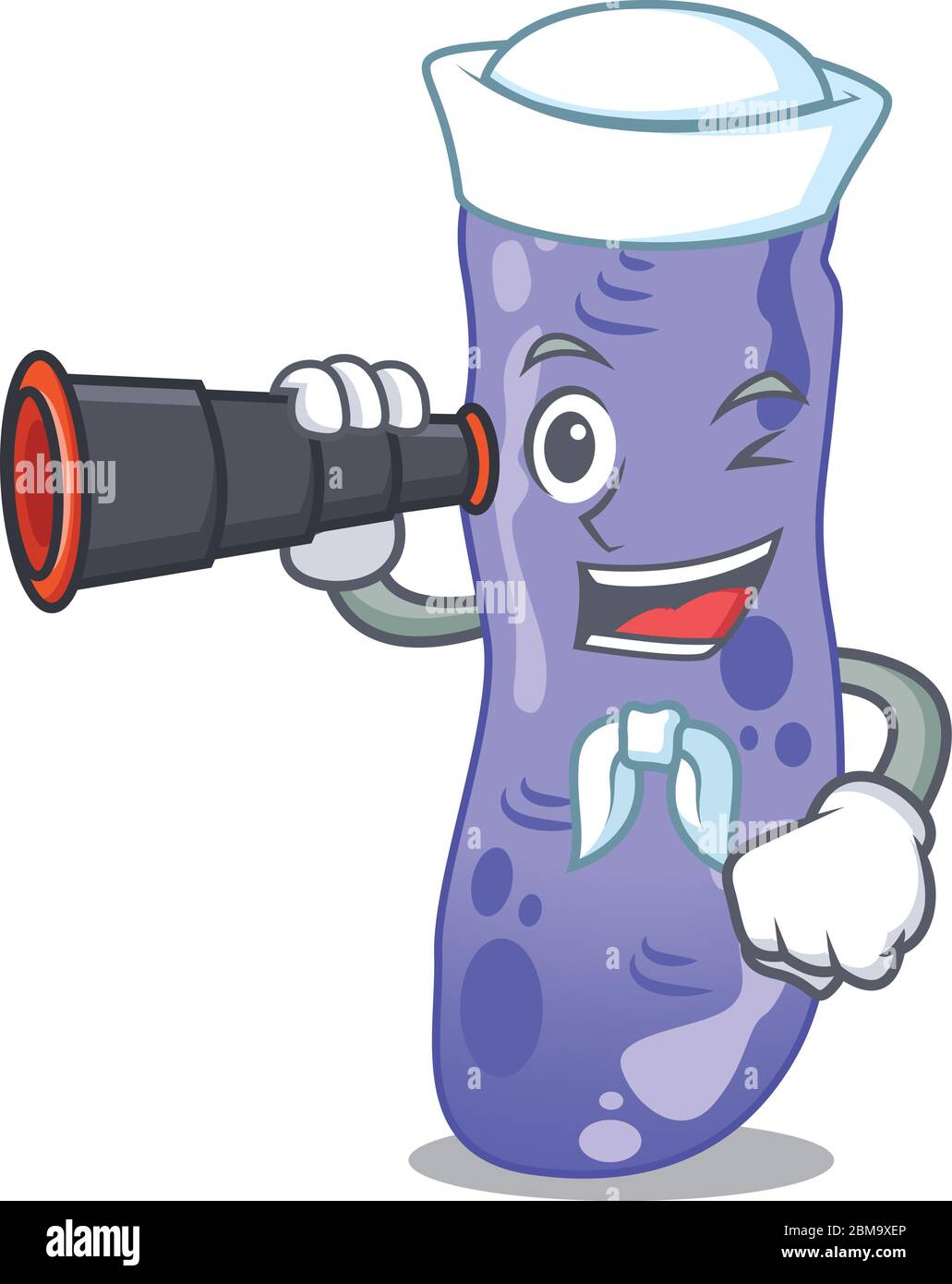 A cartoon icon of legionella Sailor with binocular Stock Vector Image ...