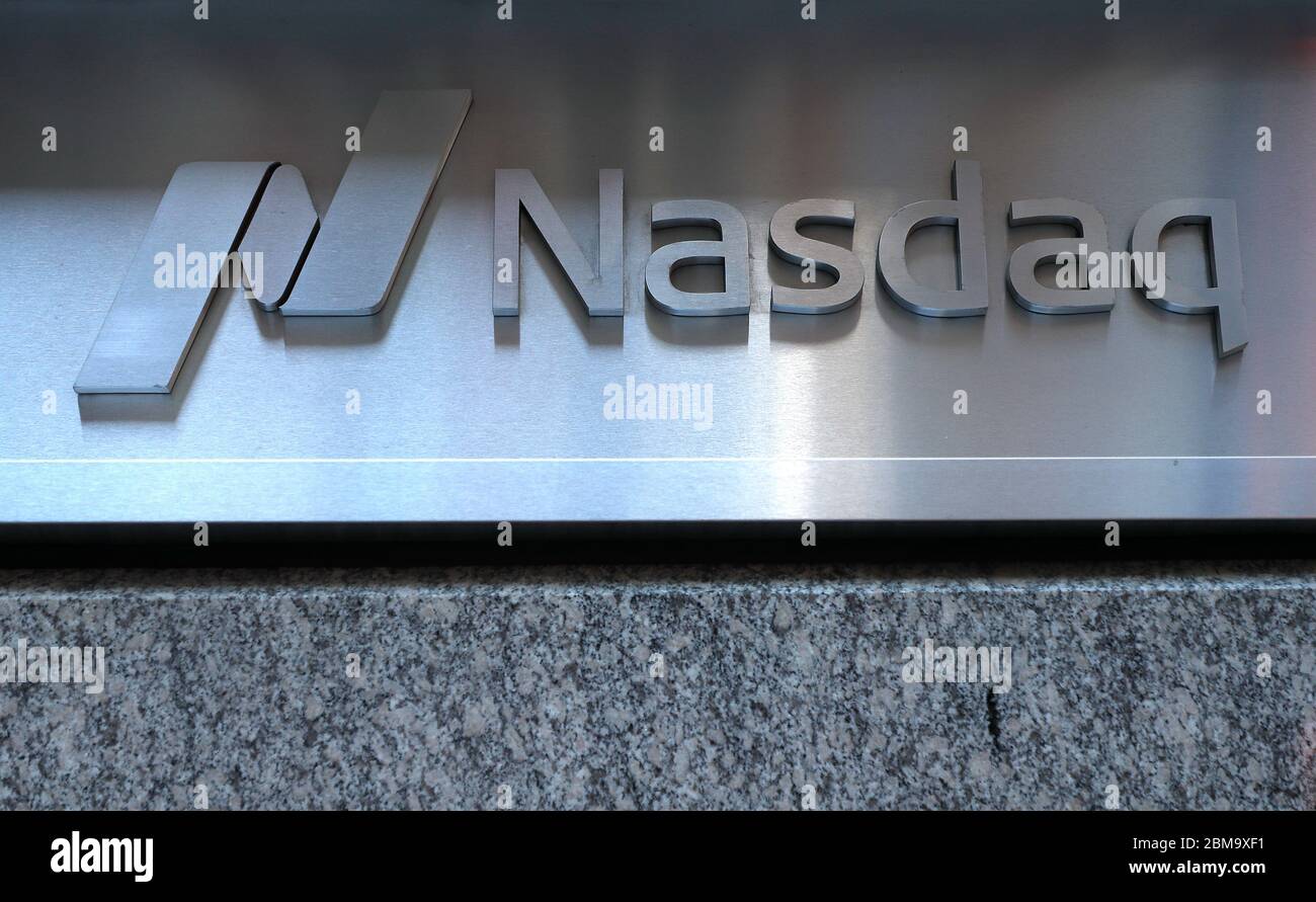 Nasdaq logo is seen at their headquarters Stock Photo - Alamy
