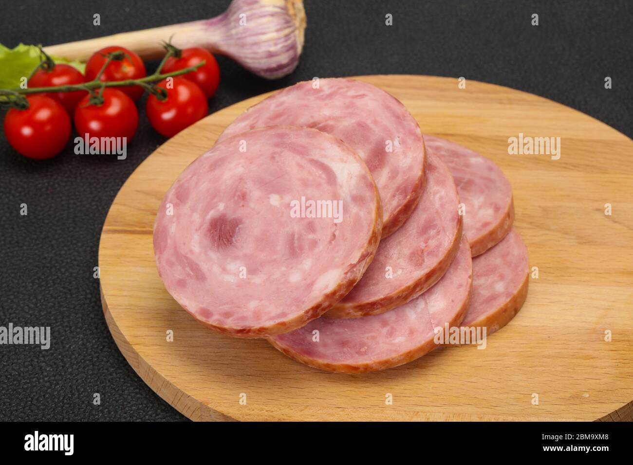 Natural ham made from pork meat Stock Photo - Alamy