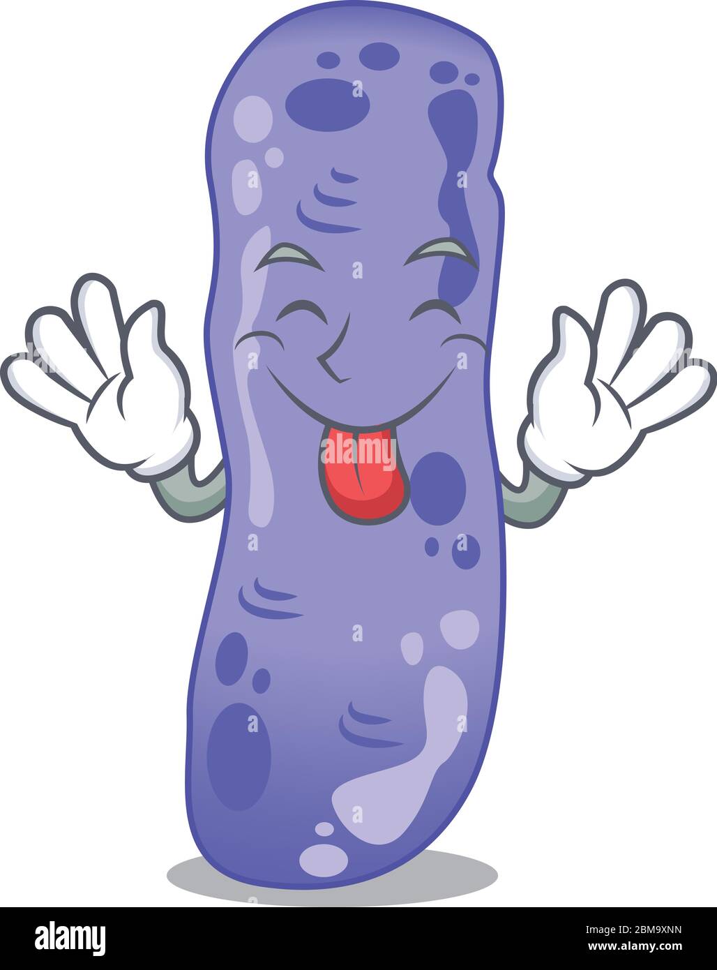 An amusing face legionella cartoon design with tongue out Stock Vector ...