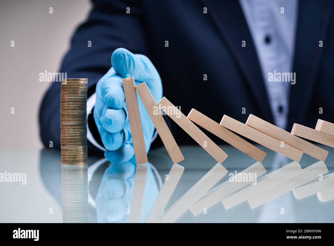 Stopping Domino Falling And Risk Prevention During Coronavirus Crisis ...