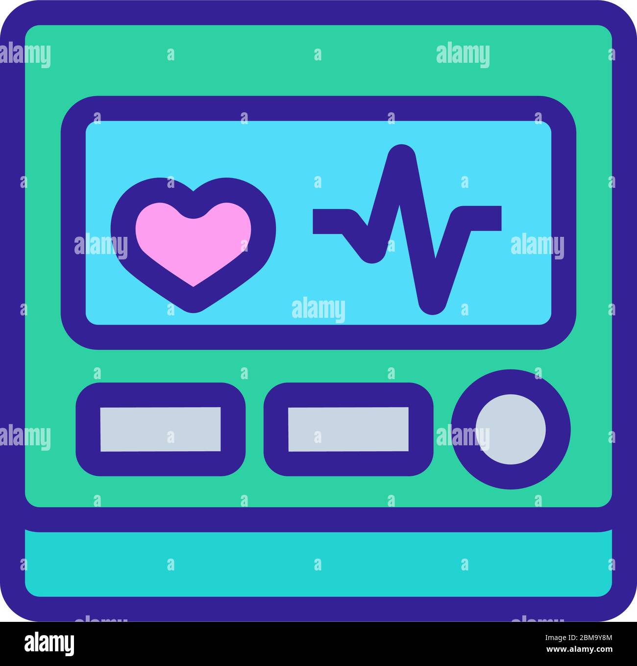 diagnostic cardio device screen icon vector outline illustration Stock ...