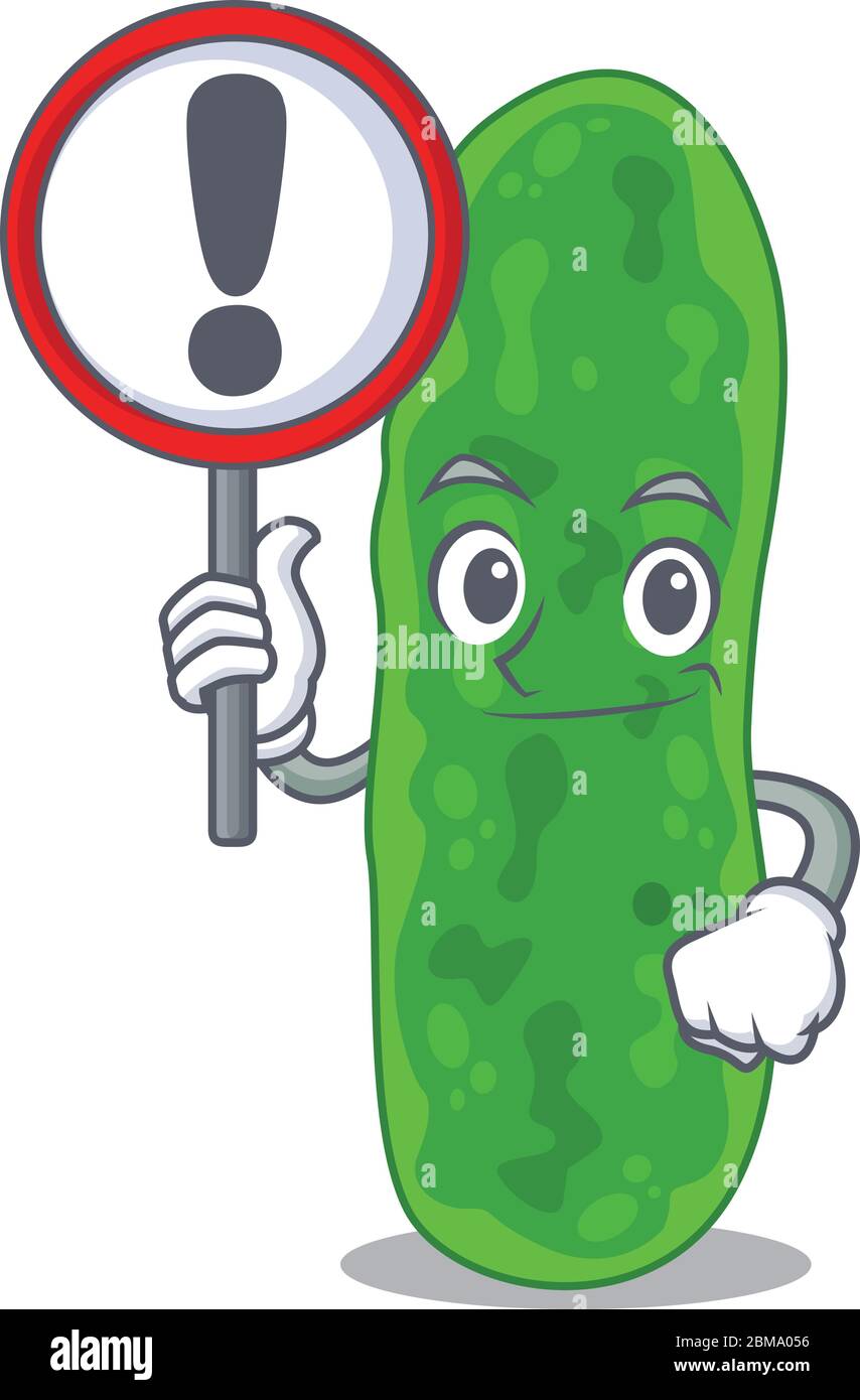 An icon of legionella micdadei cartoon design style with a sign board ...