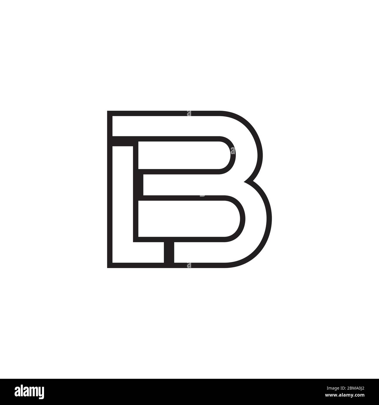 L B letter lines alogo design vector Stock Vector Image & Art - Alamy