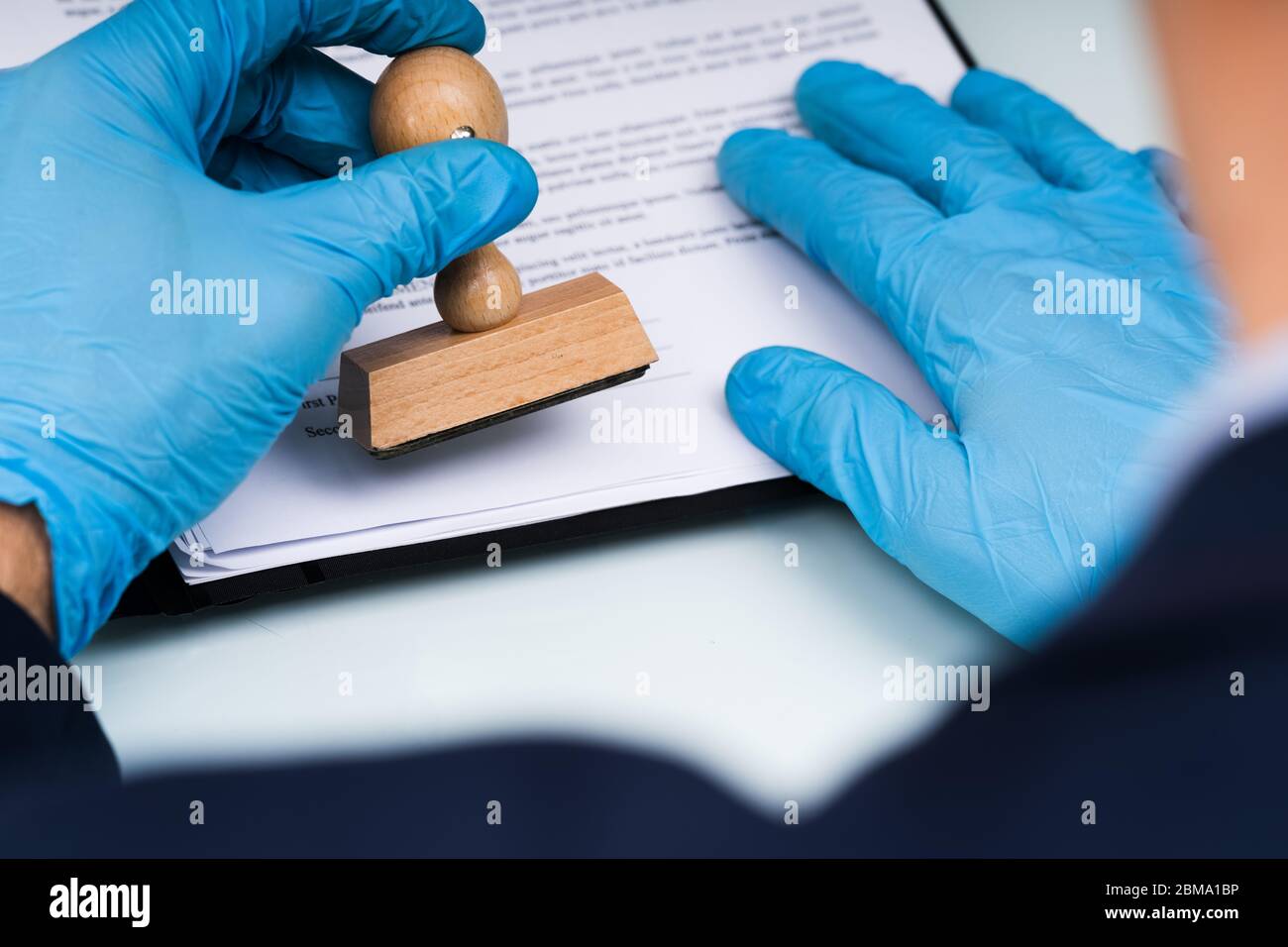 Approved Stamper On Record Or Permit Document Stock Photo - Alamy