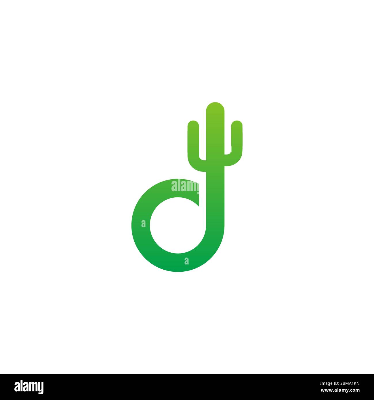 D letter cactus logo design concept Stock Vector Image & Art - Alamy