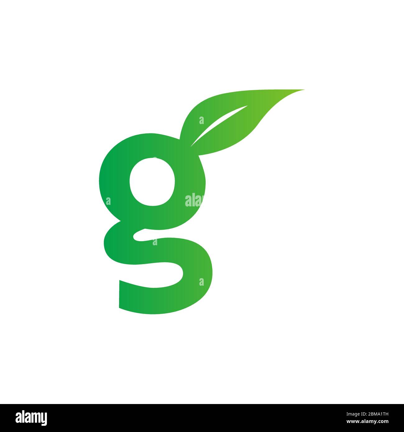 lowercase letter G leaf logo design vector Stock Vector Image & Art - Alamy
