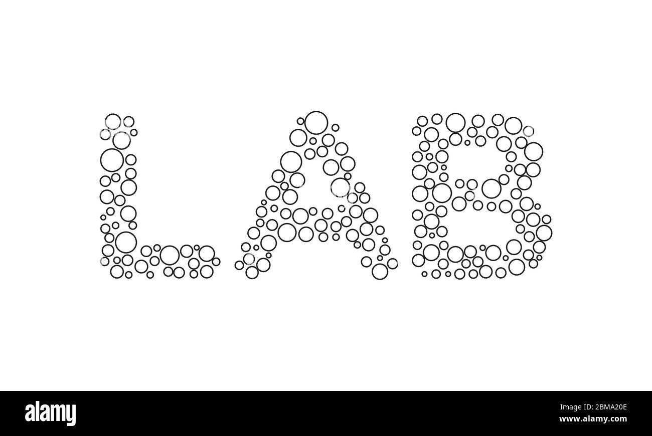 L A B dotted letter lines logo design vector Stock Vector Image & Art ...