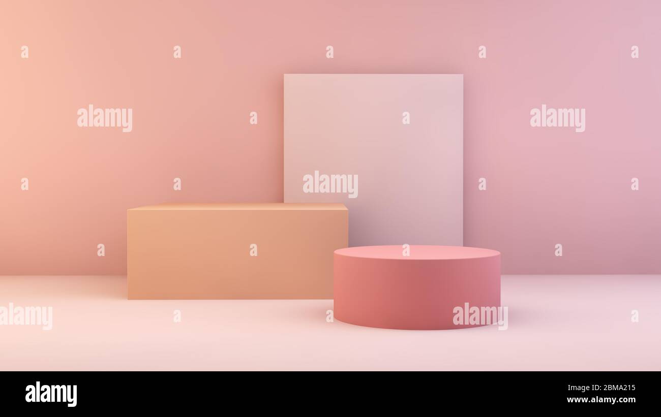 3D rendering pink platform storefront product showcase Stock Photo - Alamy