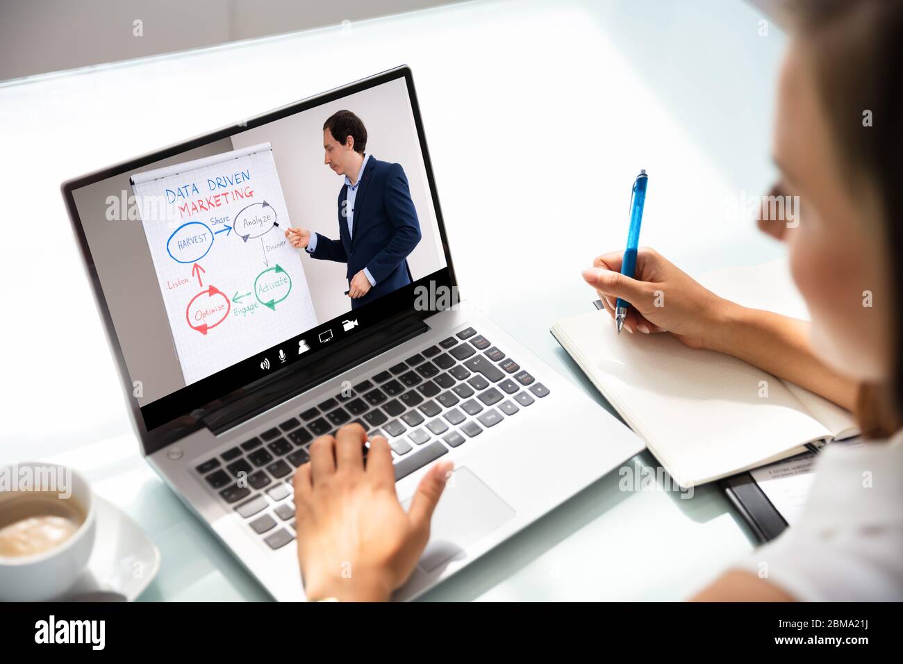 Participating in webinar hi-res stock photography and images - Alamy