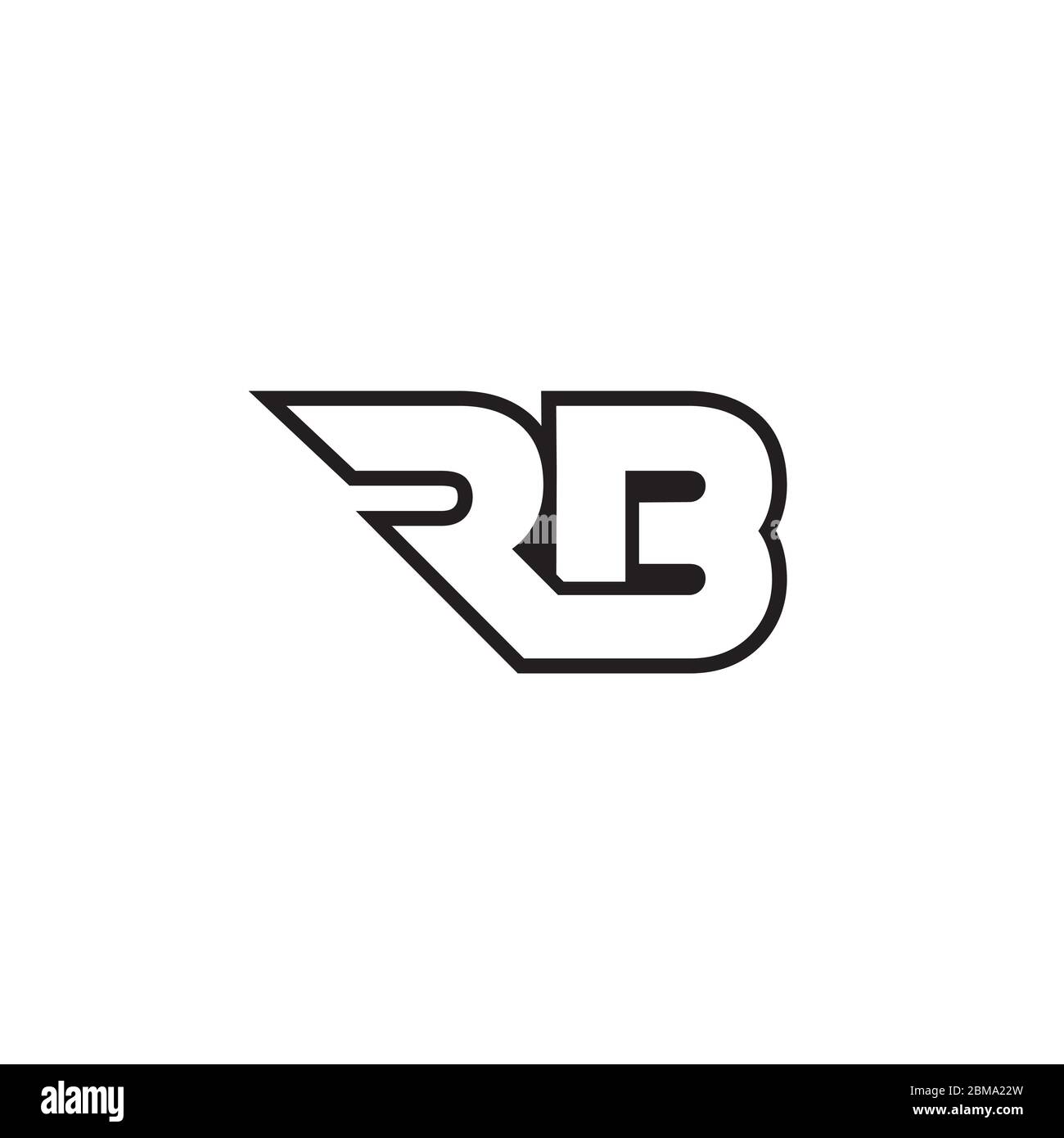 R B letter lines logo design vector Stock Vector Image & Art - Alamy