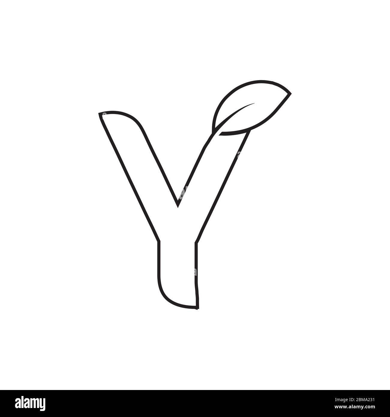 Beautiful leaf lines Stock Vector Images - Alamy