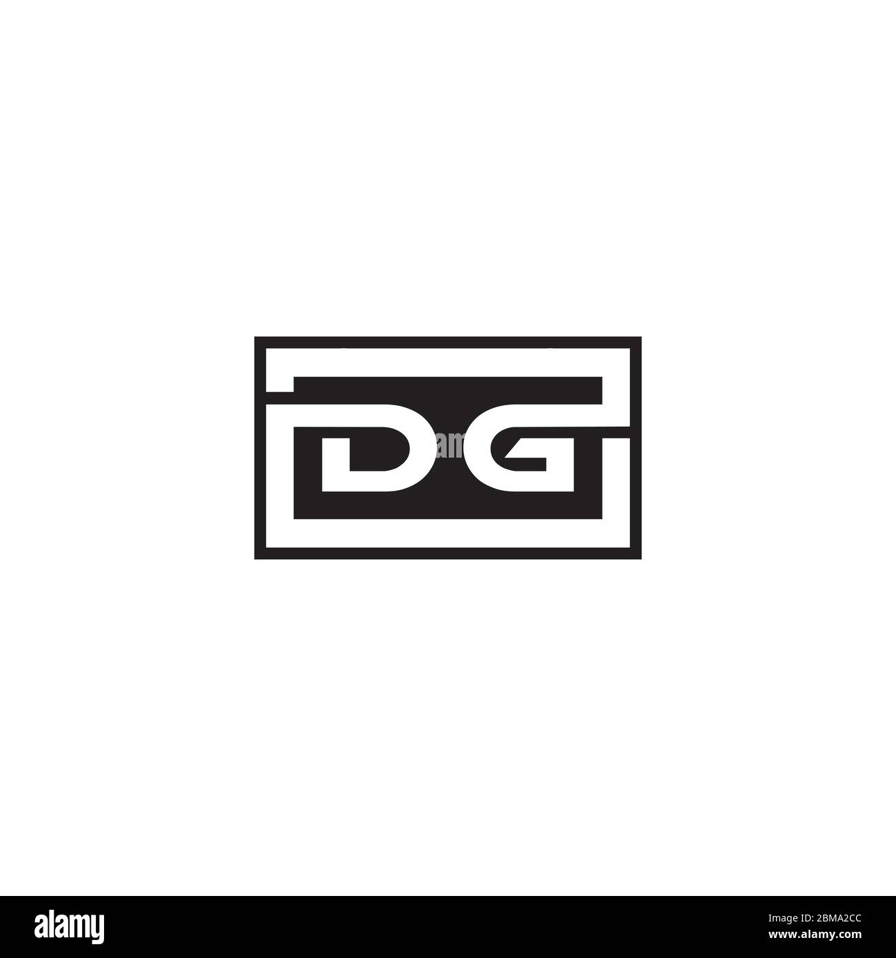 D G square lines logo design vector Stock Vector Image & Art - Alamy