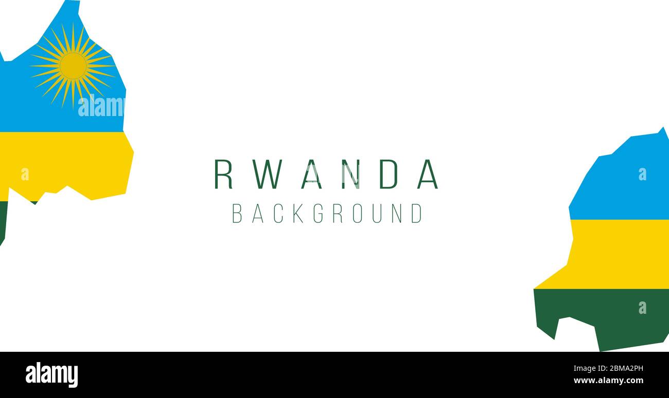 Rwanda flag map background. The flag of the country in the form of ...