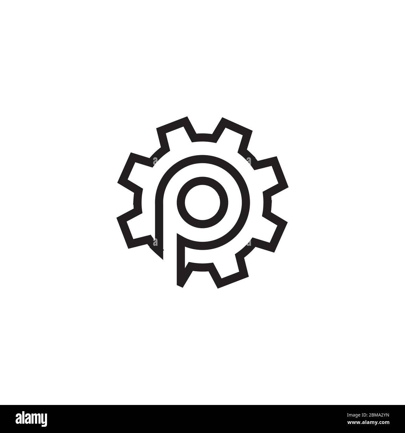 Letter cog gear circle hi-res stock photography and images - Alamy
