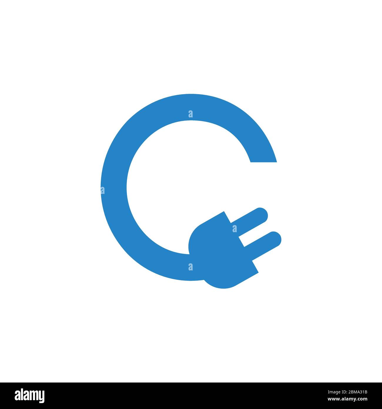 C cable socket letter logo design concept Stock Vector Image & Art - Alamy